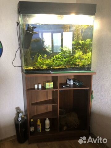 Аквариум с тумбой бу