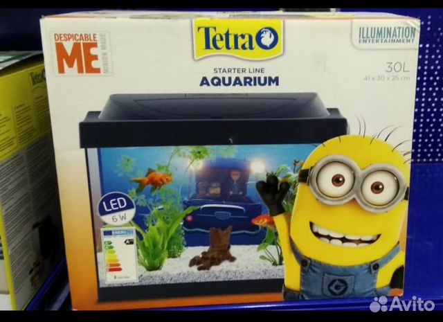 Аквариум Tetra 30L с миньёнами
